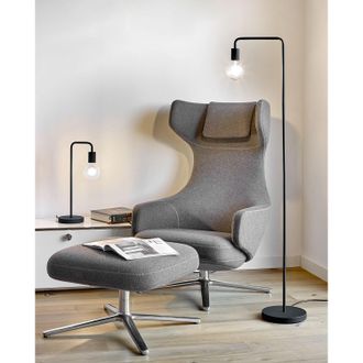 Trio home24 Stehleuchte Diallo 23 x 149 x 39cm Schwarz/Schwarz Material: Metall Metallart: Eisen Oberfläche Metall: Lackiert E27