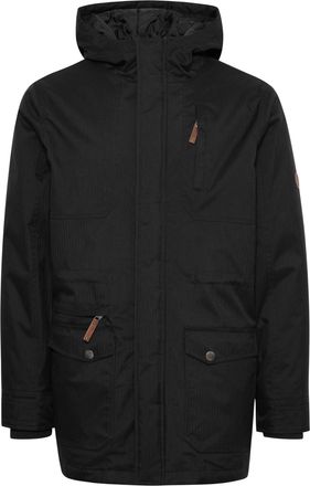 Solid SDBello Herren Parka Winterjacke Mantel Jacke gefüttert mit Kapuze Reißverschlusstaschen Klettverschluss Regular fit, Größe:L, Farbe:Black (9000)