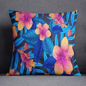 Bonamaison Le Jardin du Lin Kissenhüllen, Cotton, Mehrfarbig, 45x45