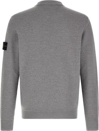 Stone Island Virgin Wool Crew Neck Sweater - Gray