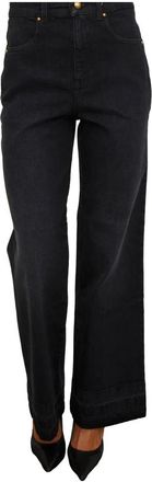 Nenette Femme, Jeans, Noir, Taille: W30 Pantalone Gamba Dritta Denim