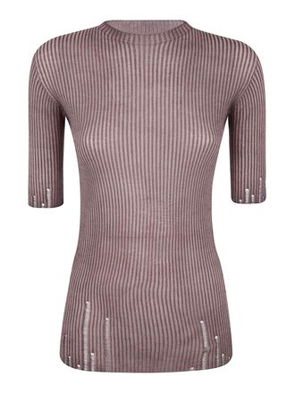 Uma Wang Pull Col Rond - Marron