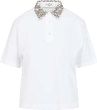 Brunello Cucinelli Femme, Tops, Blanc, Taille: 40 FR T-shirt Blanc