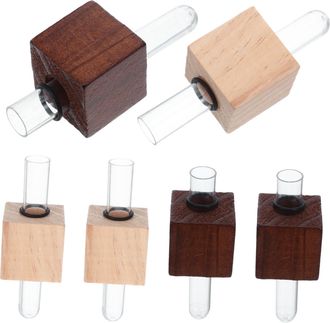 Cabilock 10 St&uuml;ck Teiliges Mini Magnetische Holz blumenr&ouml;hren vasen Platzsparend Einfach Anzubringen K&uuml;hlschrank Pflanzenhalter f&uuml;r Kleine Blumen K&uuml;che Wohnzim
