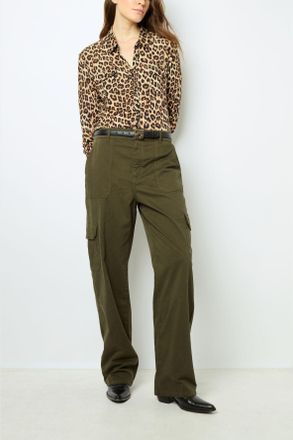 Gerard Darel Pantalon large cargo - NUMA - Vert Kaki