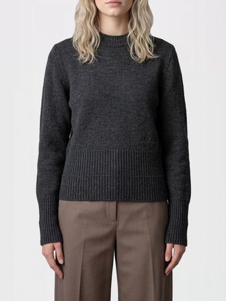 Maison Margiela Rundhalspullover aus Wollmischung mit Rippb&uuml;ndchen