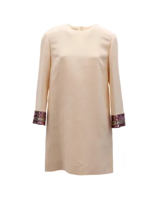 Valentino Garavani Sequin-Cuff Dress - Cream