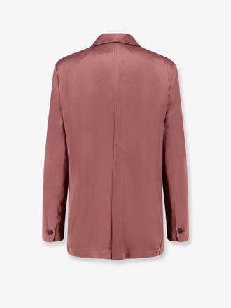 Alysi Womens Blazer Satin Pink Acetate Blazers Jacket