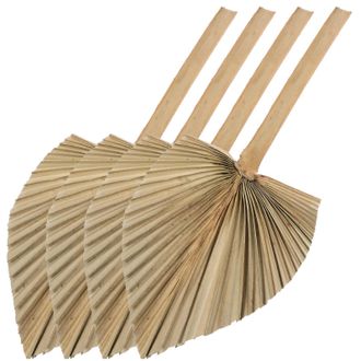 Supvox 4 St&uuml;ck Getrocknete Palmbl&auml;tter Deko F&auml;cher aus K&uuml;nstlichem Palmenblatt Naturlook f&uuml;r Boho Hochzeits und Partydekoration Wohnzimmer Kunstwanddeko