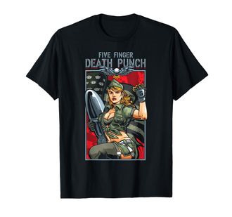 Five Finger Death Punch 5FDP - Patriotic Lady T-Shirt