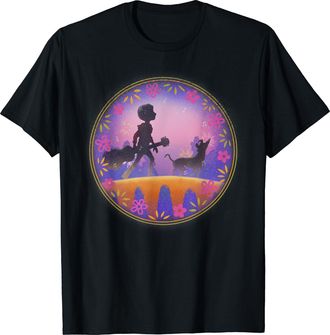 Disney Pixar Coco and Dante Colorful Circle Portrait T-Shirt