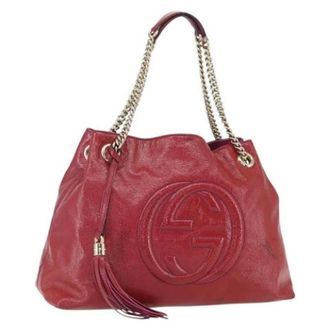 Gucci Sac bandouli&egrave;re en toile enduite Pre-owned - Femme - Pre-owned - Rouge - Taille: ONE Size
