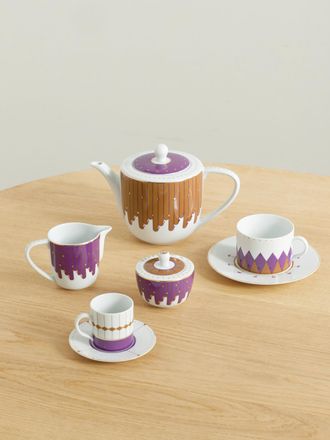 Reflections Copenhagen Service &Agrave; Th&eacute; 11 Pi&egrave;ces En Porcelaine - Violet