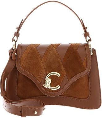 Coccinelle Cuir sac à épaule bandoulière sac à main C-Me N.Geo.Pat Handbag Cognac/Cognac marron clair