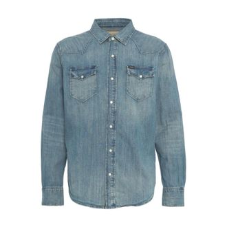Polo Ralph Lauren Homme, Chemises, Bleu, Taille: XL Chemise Western en Denim Bleu Ss25