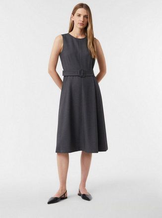 Comma Midikleid Kleid &Auml;rmelloses Businesskleid mit G&uuml;rtel