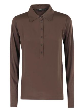 Seventy polo à manches longues - Marron