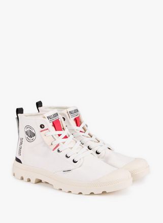 Palladium Baskets montantes Pampa Hi Urban en coton et cuir m&eacute;lang&eacute;s
