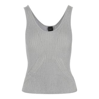 Pinko Pinko, Femme, Tops, Gris, Taille: 40 FR D&eacute;bardeur en Viscose Gris