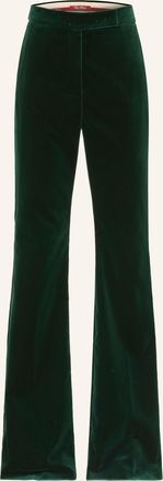 Max Mara Max Mara Studio Marlenehose Oscuri Aus Samt Mit Galonstreifen gruen