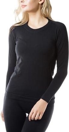 Relaxsan Zero 3220 (Noir, L) Maillot T-Shirt Thermique Femme Manches Longues sous-vêtements Respirant en Fibre Dryarn et Laine Mérinos