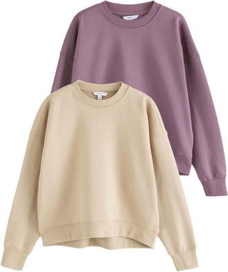 Next Sweater Superweiche Sweatshirts mit Nahtdetails, 2er-Pack (2-tlg)