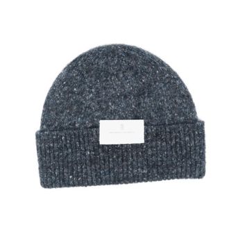 Brunello Cucinelli Blaue Gesprenkelte Woll Beanie M&uuml;tze - - Accessories - Herren - Blau - L