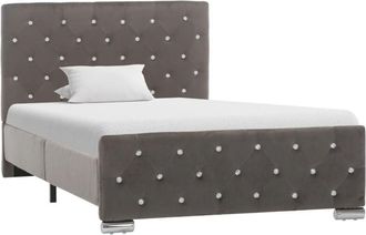 vidaXL Cadre de lit sans matelas gris velours 100x200 cm Vidaxl