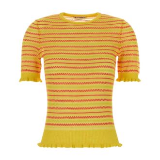 J.W.Anderson Haut transparent Fairisle - Femme - Pulls - Jaune - Taille: 36 FR