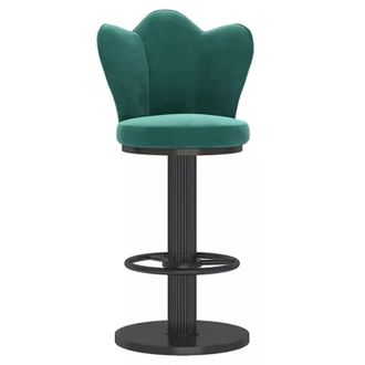 Generic Barhocker-Set (1 St&uuml;ck), h&ouml;henverstellbar, drehbar, aus Samt, mit Schmetterlingsr&uuml;ckenlehne, ideal f&uuml;r K&uuml;cheninseln, Caf&eacute;s und Bars