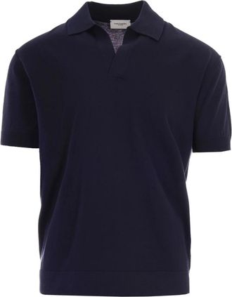 Paolo Pecora Homme, Tops, Bleu, Taille: XL Polo Tricot&eacute;