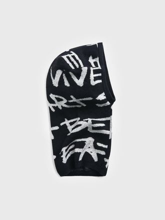 Desigual Kapuzenmütze Desigual Lettering 22WAHA14 Schwarz