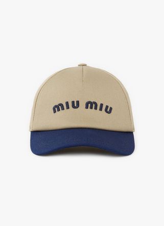 Miu Miu Casquette bicolore logotyp&eacute;e