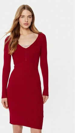 Guess Strickkleid W5RK07 Z2YJ2 Rot Regular Fit