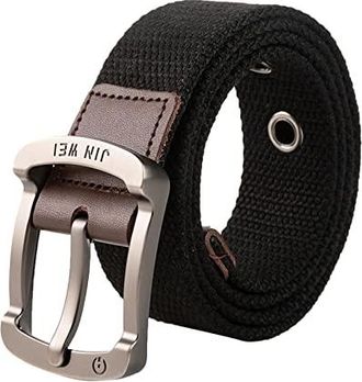 Generic Ceinture ext&eacute;rieure unisexe en toile avec boucle &agrave; d&eacute;gagement rapide pour homme adulte, Noir, L