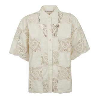 Zimmermann Damen, Blusen & Hemden, Beige, SGr&ouml;&szlig;e