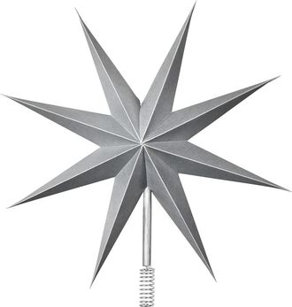 Broste Copenhagen Broste Copenhagen Christbaumspitze Top Star aus Papier in der Farbe Silver, 30cm, 70080391