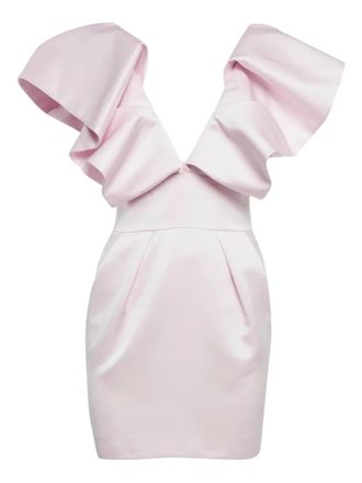 Alexandre Vauthier robe courte &agrave; volants - Rose
