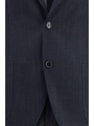 Lardini Mens Suit Iconic Cotton Blue Suits