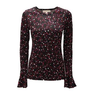 Michael Kors Femme, Tops, Noir, Taille: 36 FR Maglia Viscose Mh75Lux945