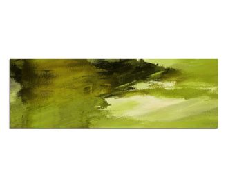 Paul Sinus Art Panoramabild auf Leinwand und Keilrahmen 150x50cm Hintergrund abstrakt gr&uuml;n Grunge Texture
