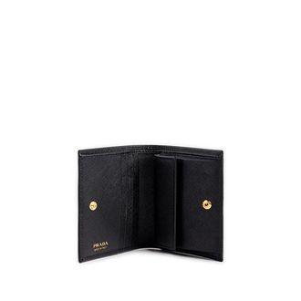 Prada Kleine Geldbörse aus Saffiano-Leder - Schwarz