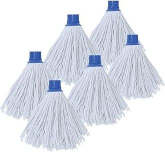 MSV Ersatzmopp-Fransen, Baumwolle, 150 g, Wei&szlig;, 6 St&uuml;ck