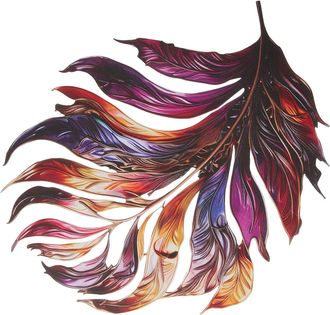 BESPORTBLE Metall Federn Wanddeko Wetterfest Metallkunst Plume Wanddekoration f&uuml;r Innen Au&szlig;en Wohnzimmer Schlafzimmer B&uuml;ro Garten Dekoration