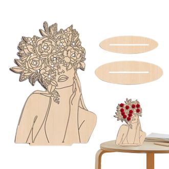 Generic Blumenst&auml;nder - Holzst&auml;nder f&uuml;r das Gesicht der Mutter, 18 x 9 x 10 cm, auff&auml;lliger -Display-Rahmen | keine enthalten, dekorativer f&uuml;r Wohnzimmer, Ess