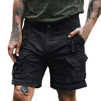 Generic Short De Sport Running Homme Cargo Jogging Ete Jaune Bains Triathlon Bordeaux Satin Fit Imprim&eacute; Hawa&iuml;en Elasthanne Beau Regular Bandeau Baignade Multi