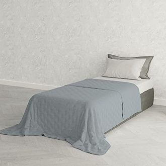 Italian Bed Linen Sogni e Capricci Chic Sommer Steppdecke, Dunkel Grau, Mikrofaser, 170x250cm