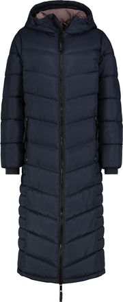 Sublevel Eleganter Langer Damen Steppmantel - Perfekt für den Winter, Mit Kapuze und Kuscheligem Komfort dark-blue XL