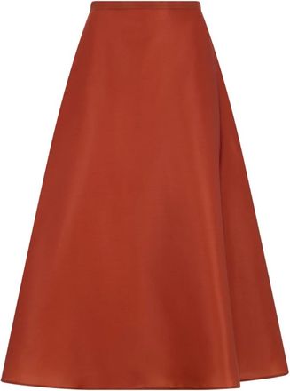 Alberta Ferretti Femme, Jupes, Rouge, Taille: 40 FR Longue Jupe Ample en Soie