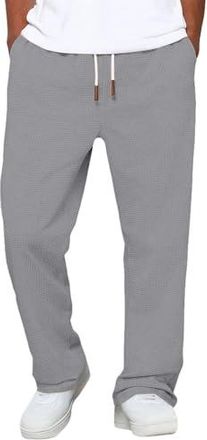 Generic Pantalon de jogging d&eacute;contract&eacute; et tendance pour homme avec taille &eacute;lastique pour les sorties quotidiennes Coupe d&eacute;contract&eacute;e Pantalon souple, Cendr&eacute; 